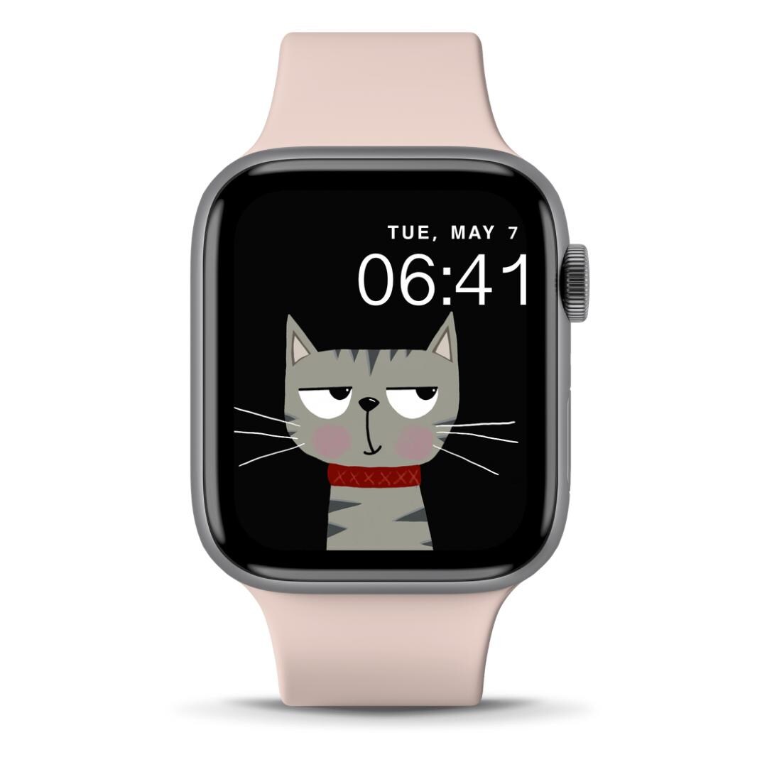 Cute Cat Apple Watch Wallpaper, Smartwatch Background, Watch Face ...