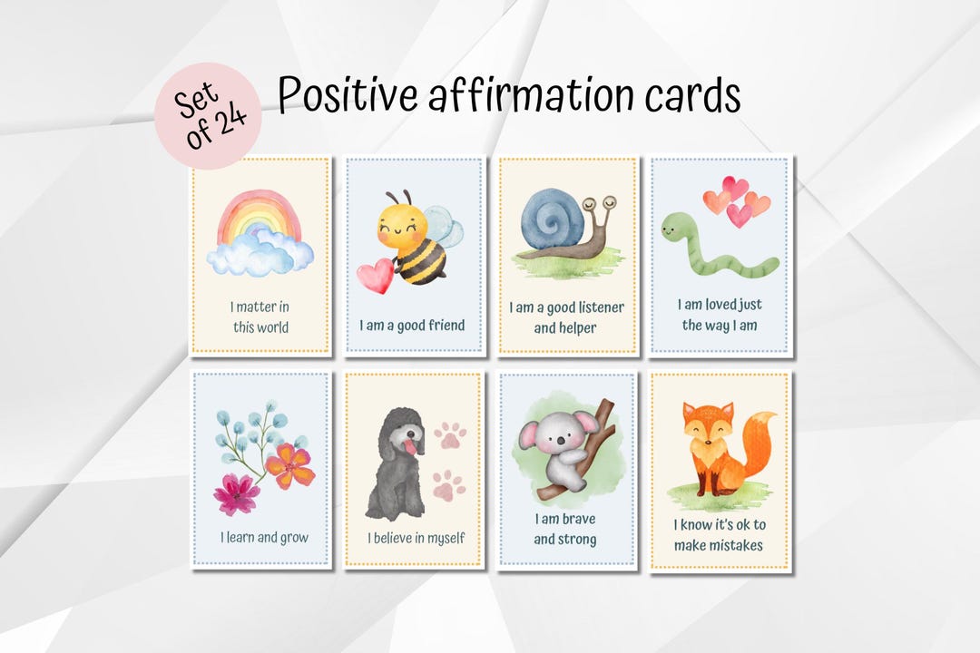 Printable Positive Affirmation Cards for Kids: Lunch Box Notes (PDF) - Etsy