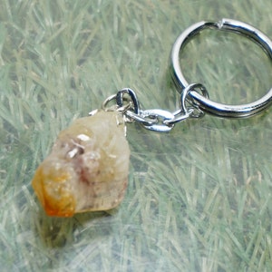 Natural Citrine Keychain Healing Crystal Accessories Zodiac - Etsy