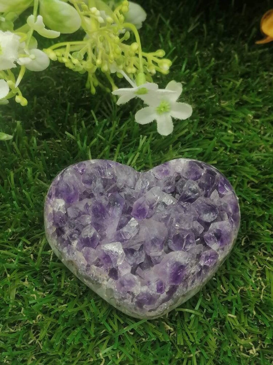 Amethyst Heart Shaped Stone Crystal,brazilian Stone Rough, Protection ...