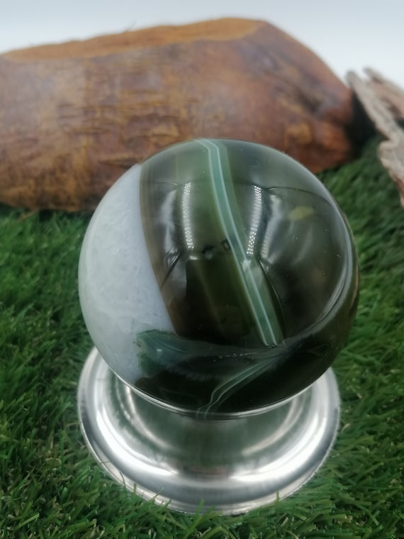 Crystal Green Agate Sphere Perfect for Crytsal Healing | Etsy