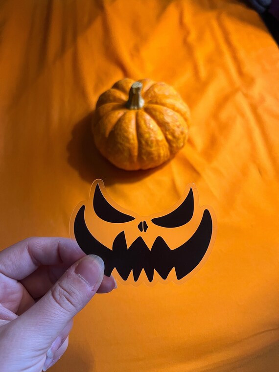 Spooky Jack Sticker CLEAR WEATHERPROOF Vinyl Sticker - Etsy