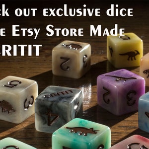 Dice RPG Set of 7 'spirit Of' Dolphin Dice Dungeons - Etsy