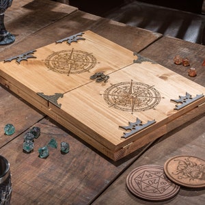 Dungeon Master Screen , Wooden Compass Dragon for Dungeons and Dragons ...