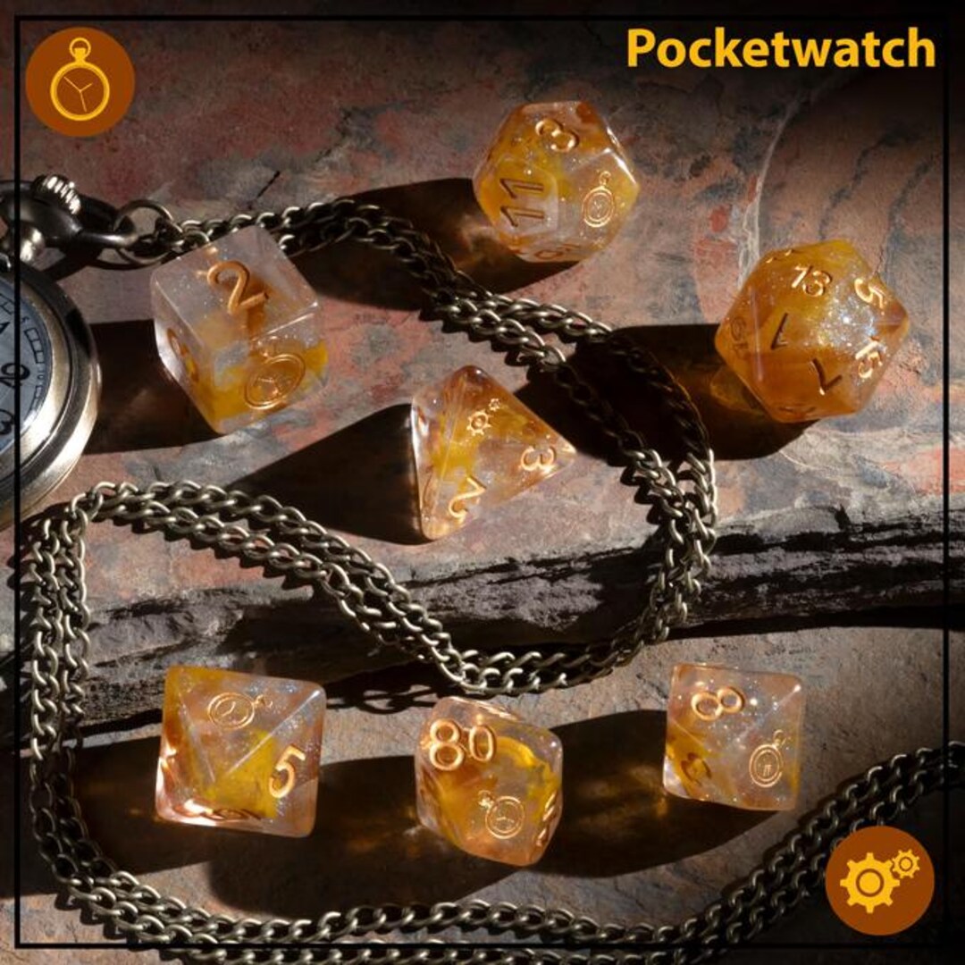Dice 'spirit Of' Trinkets - Pocket Watch RPG Dice Set - Etsy