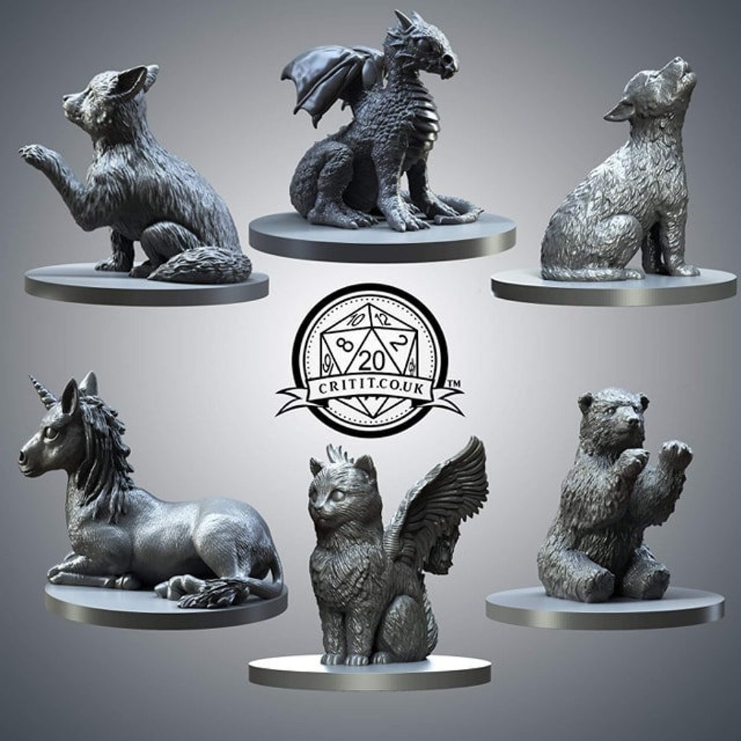 Baby Animal Miniatures, Pathfinder, Dungeons and Dragons, Baby Animals ...