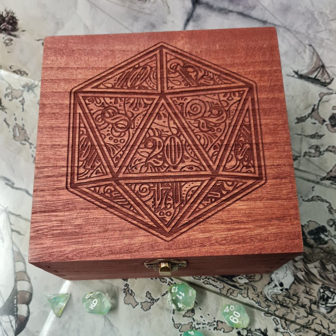 Ornate D20, Keepsakes, Dice Box, Dungeons and Dragons, Gaming Box, Geek ...