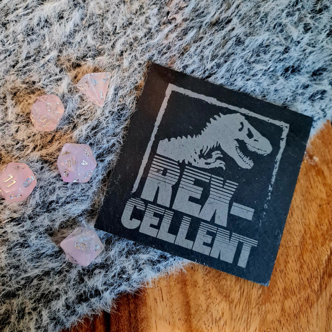 T-rex Coaster, Fantasy Decor, Slate Coaster, Home Dining, Geek Decor ...