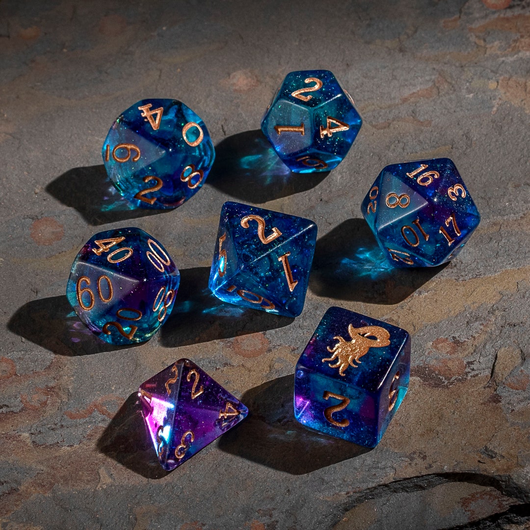 Jelly Fish Dice RPG Set of 7 'spirit Of' the Dark - Etsy