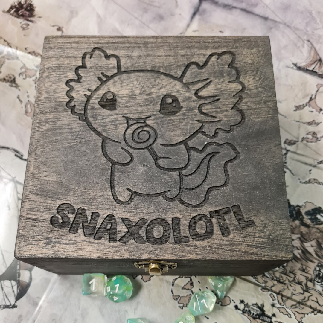 Axolotl Snacks, Keepsake, Dice Box, Dungeons and Dragons, Geek Gift ...
