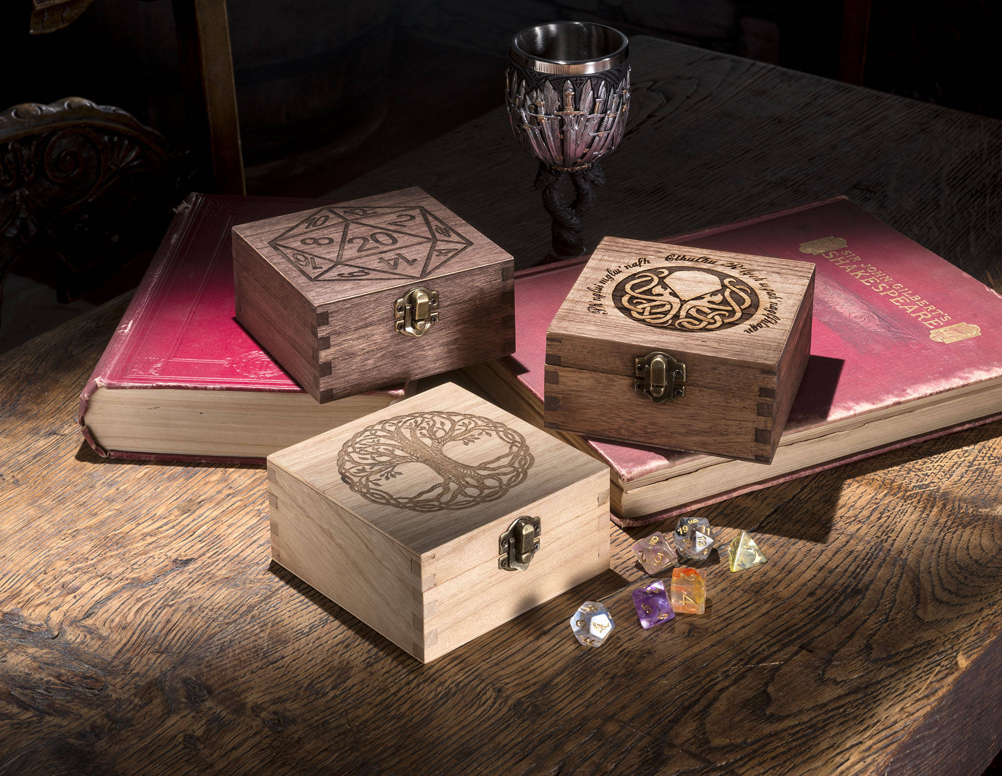 Small Dice Box Game Dice Box RPG Dice Box Vampire | Etsy Australia