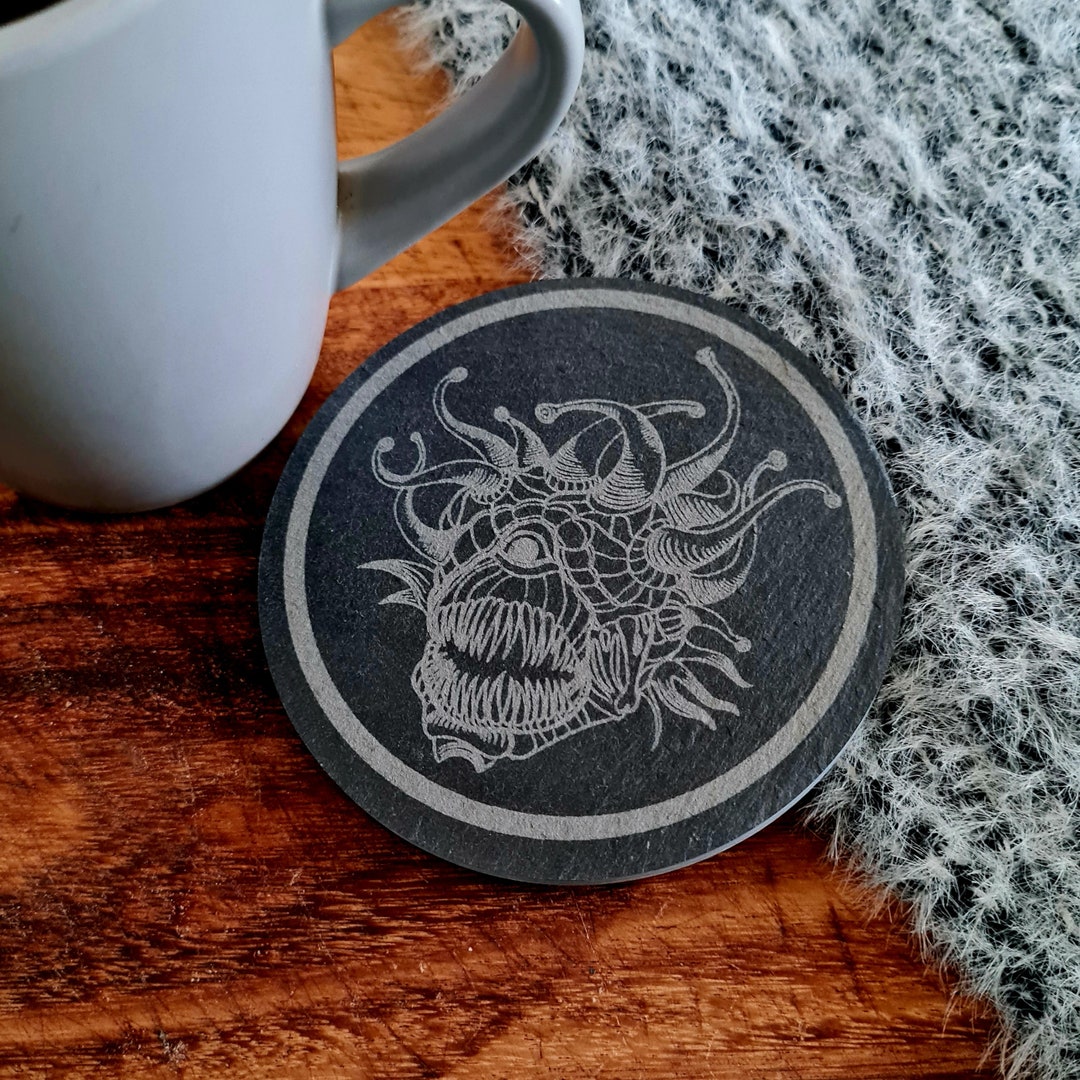 Beholder, Eye Monster Coaster, RPG, Decor, Slate Coaster, Home Dining ...