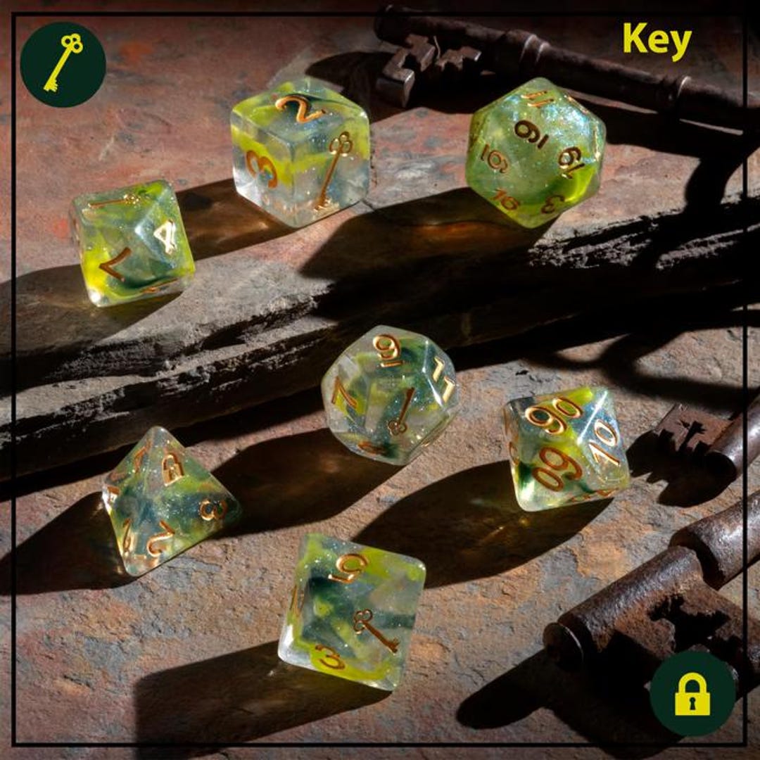 Dice 'spirit Of' Trinkets - Key RPG Dice Set - Etsy