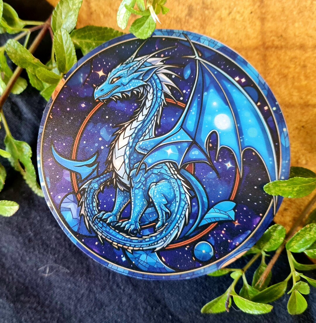 Hardwood Dice Box Dragon Stained Glass, Dungeons and Dragons, RPG, Dice ...