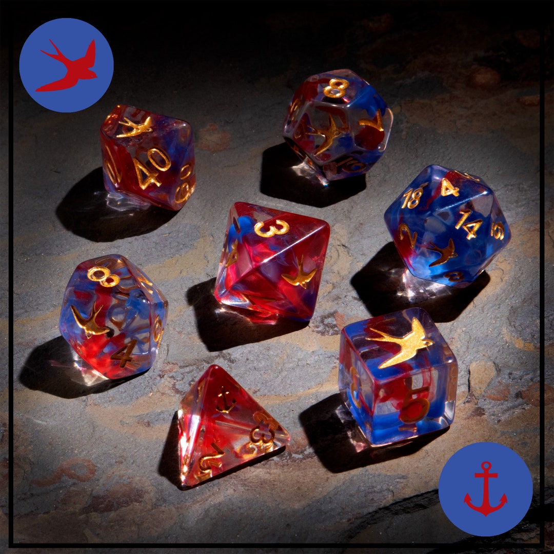 Dice RPG Set of 7 'spirit Of' Swallow Bird Dice Dice , Dungeons and ...