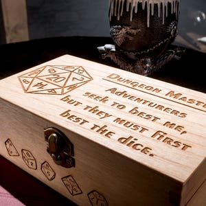 Dungeon Master Large Dice Box, Pathfinder, Dungeons and Dragons, Dice ...