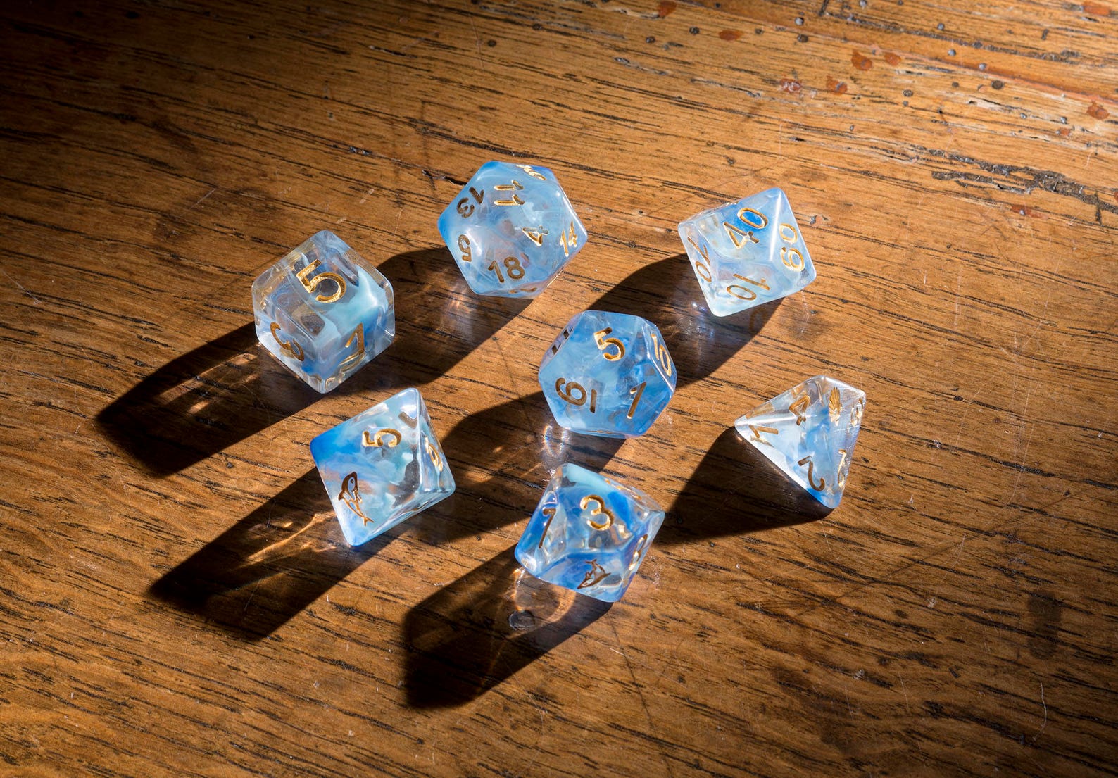 Dice RPG Set of 7 'spirit Of' Dolphin Dice Dungeons | Etsy