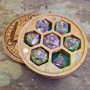 Wooden Barbarian Cherry Hardwood Die Box, D20 Dice Box, Gamer Gift ...