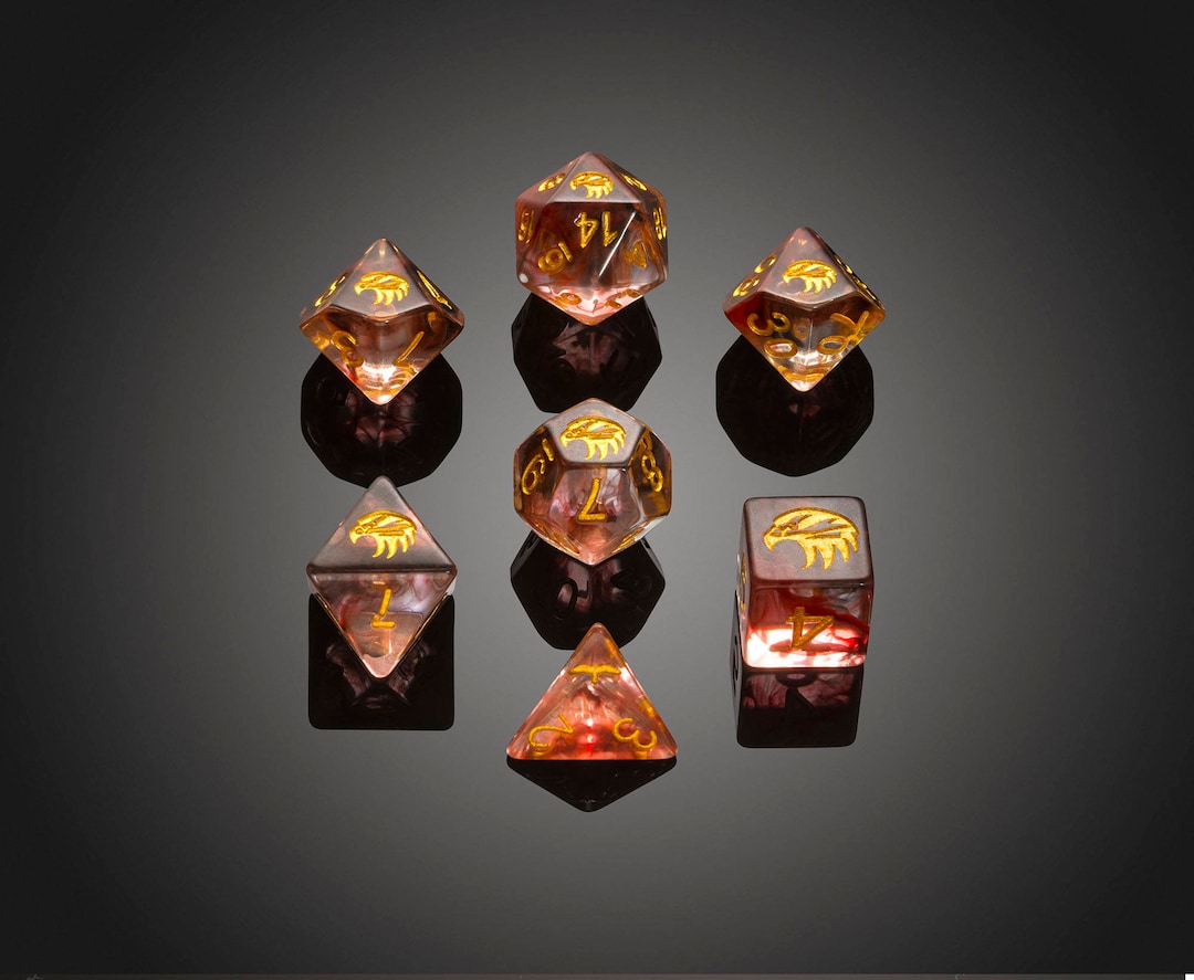 Dice RPG Set of 7 'spirit Of' Hawk Dice , Dungeons and Dragons ...