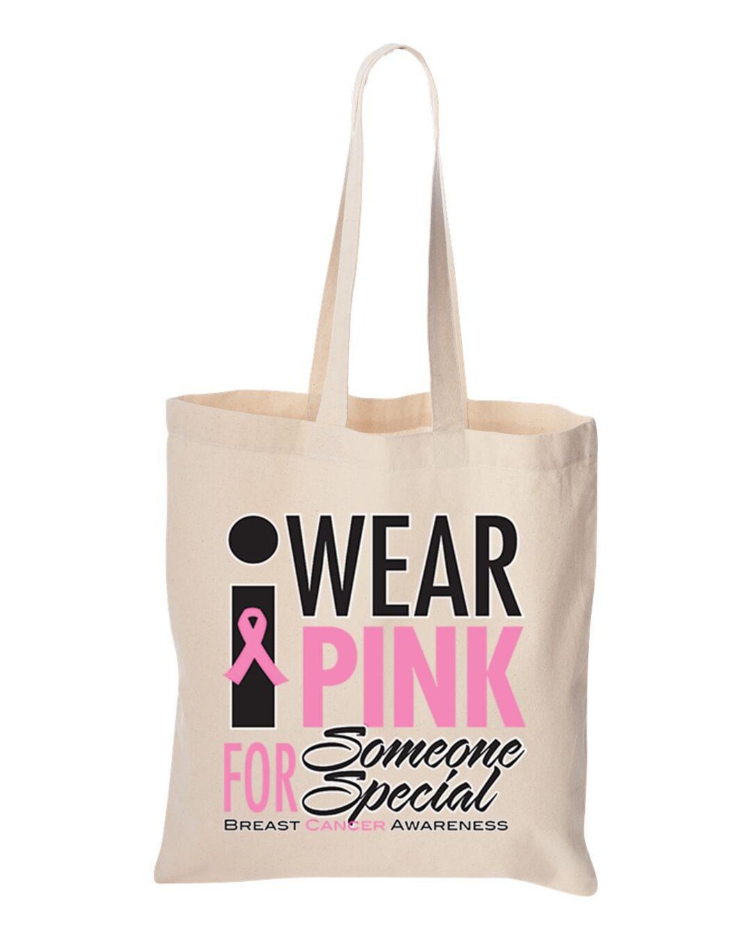 Cancer Support Cotton Tote Bags, Cancer Awareness Cotton Bags, Reusable ...