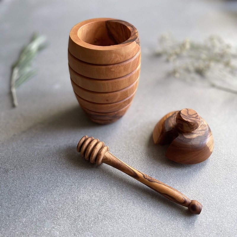 Wooden Honey Pot - Etsy