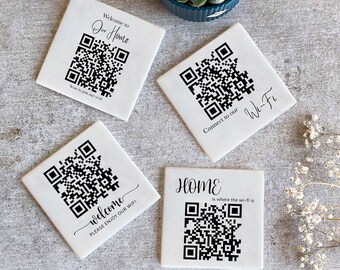 Coaster Qr Code Wifi - Etsy
