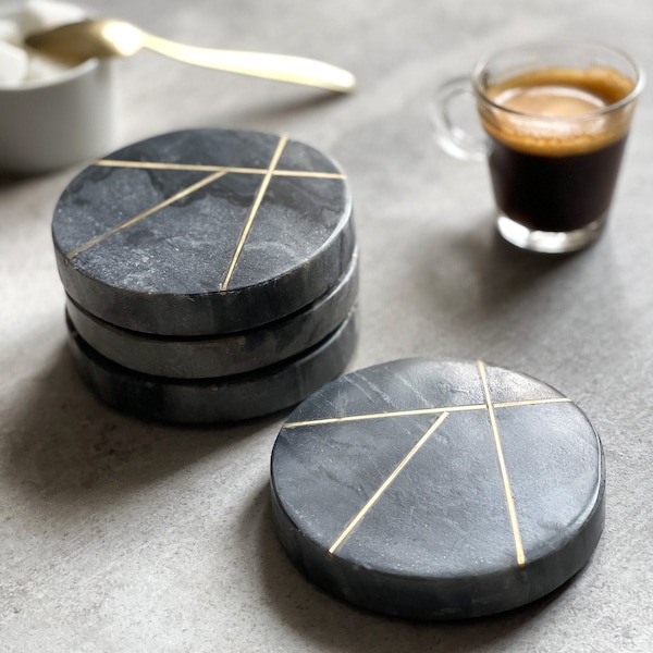 Marble Coasters - Etsy