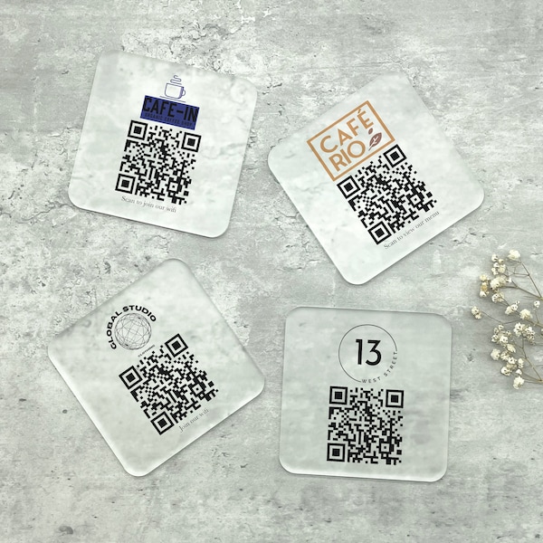 Acrylic Coasters With Qr Codes - Etsy