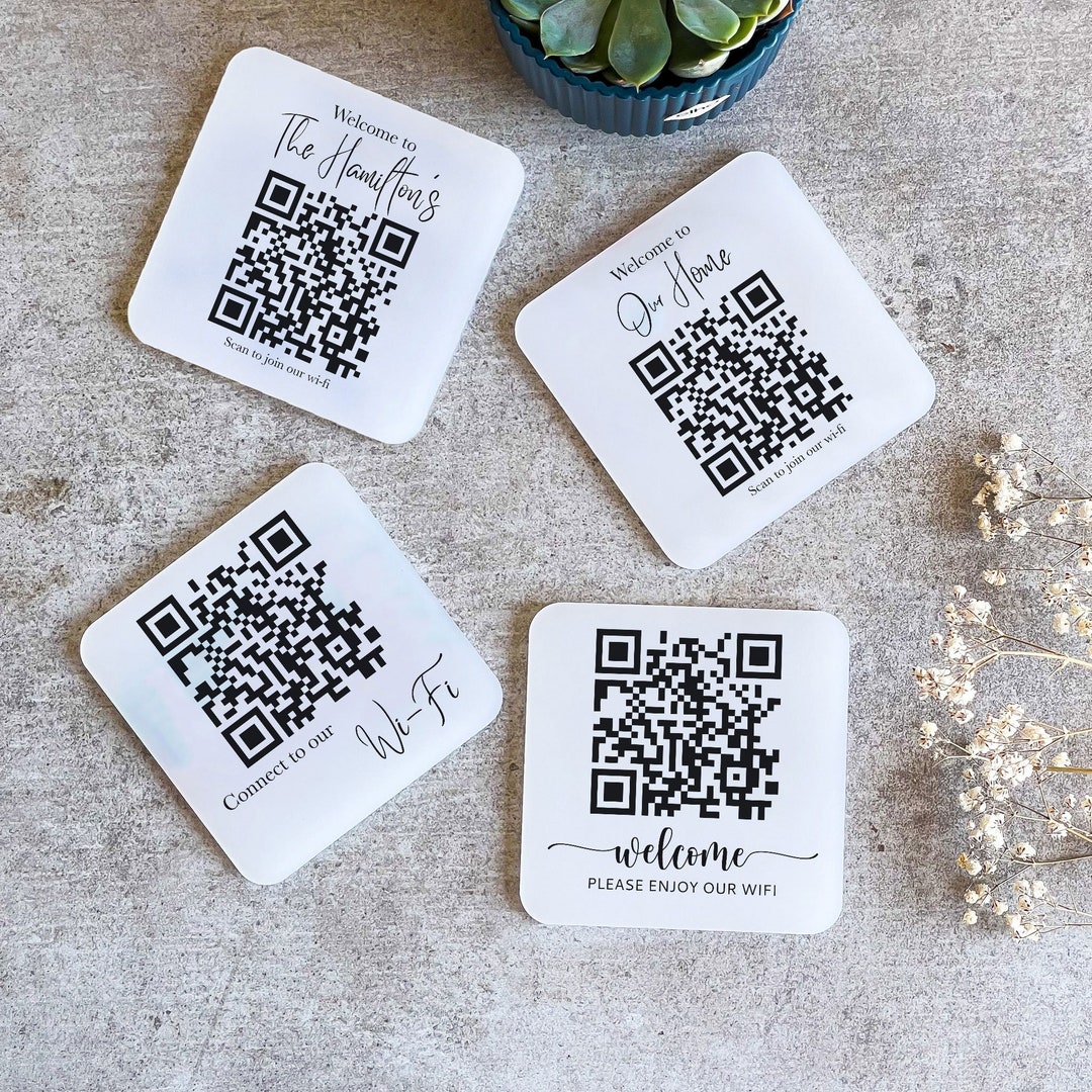 Personalised Your Own Unique Wi-fi QR Code Printed Acrylic - Etsy