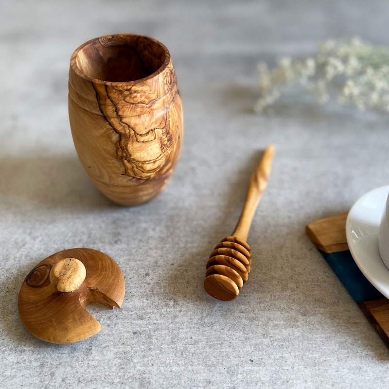 Wooden Honey Pot - Etsy