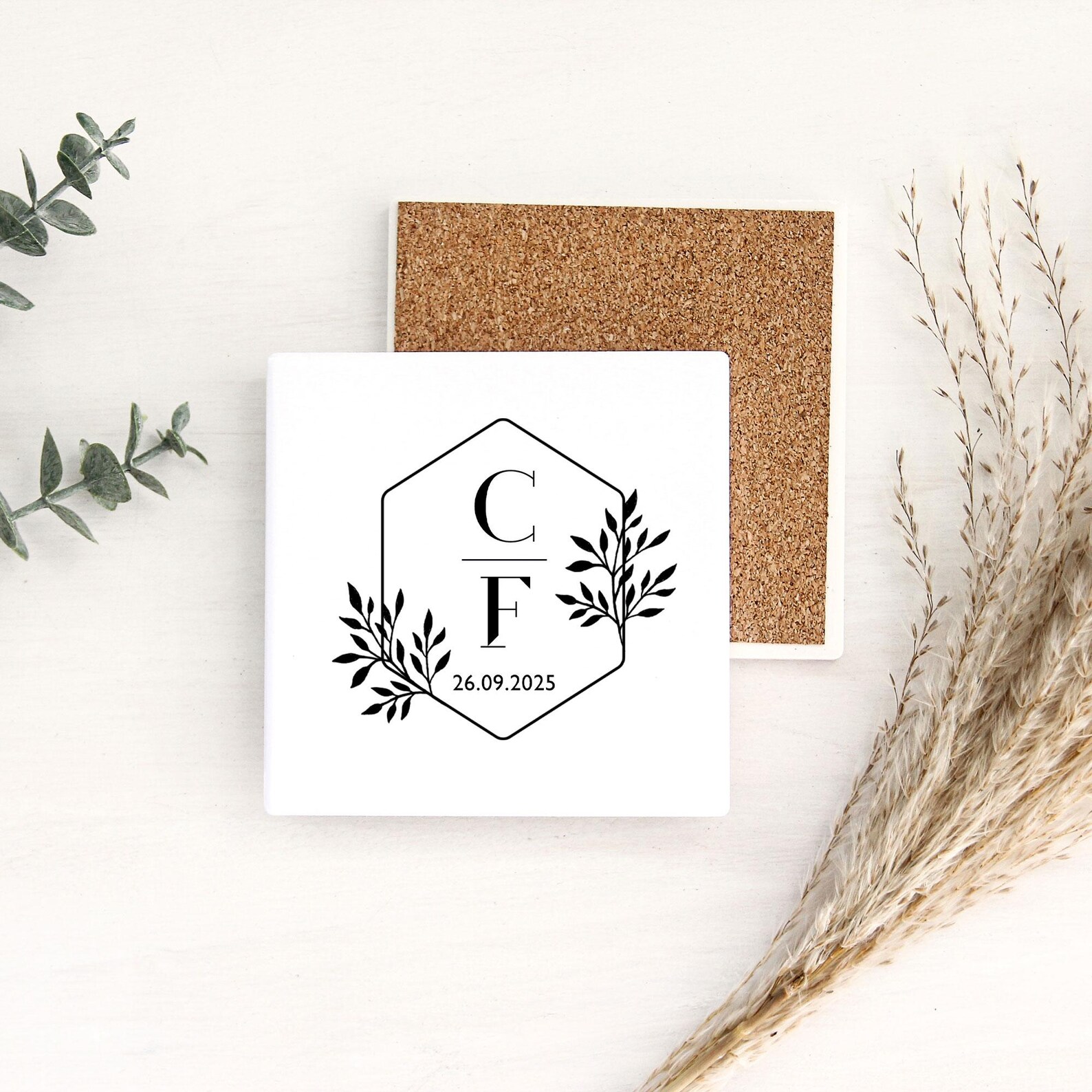 Personalised Ceramic Drinks Coaster With Gift Box | Personalized ...