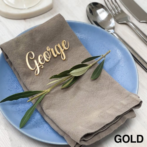 Wedding Place Setting Names Napkin Name Tags Wedding Table - Etsy