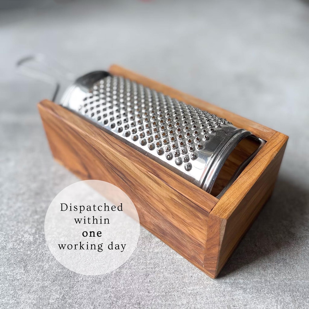 Cheese Grater With Olive Wood Box | Crafted From Premium and ...