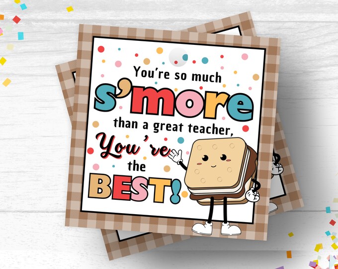 Smore Appreciation Gift Tags, Teacher Tags, Teacher Thank You Tag ...