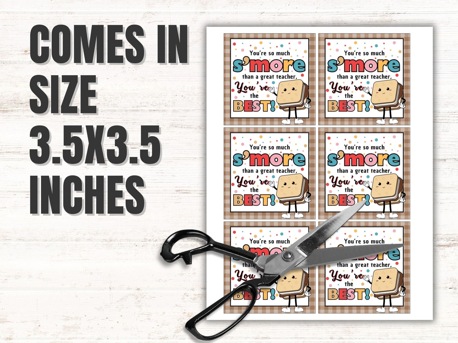 Smores Teacher Tag Teacher Smore Appreciation Tag Printable Smore Tag ...