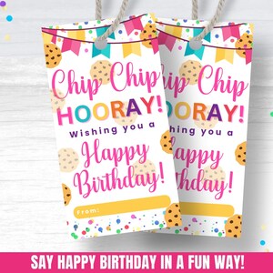 Chip Chip Hooray Birthday Gift Tag Printable Birthday Treat Tag Cookie ...