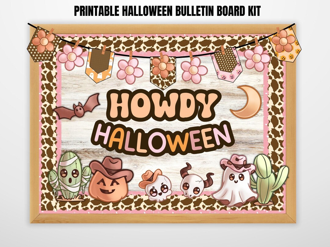 Halloween Bulletin Board Printable Class Bulletin Door Halloween ...