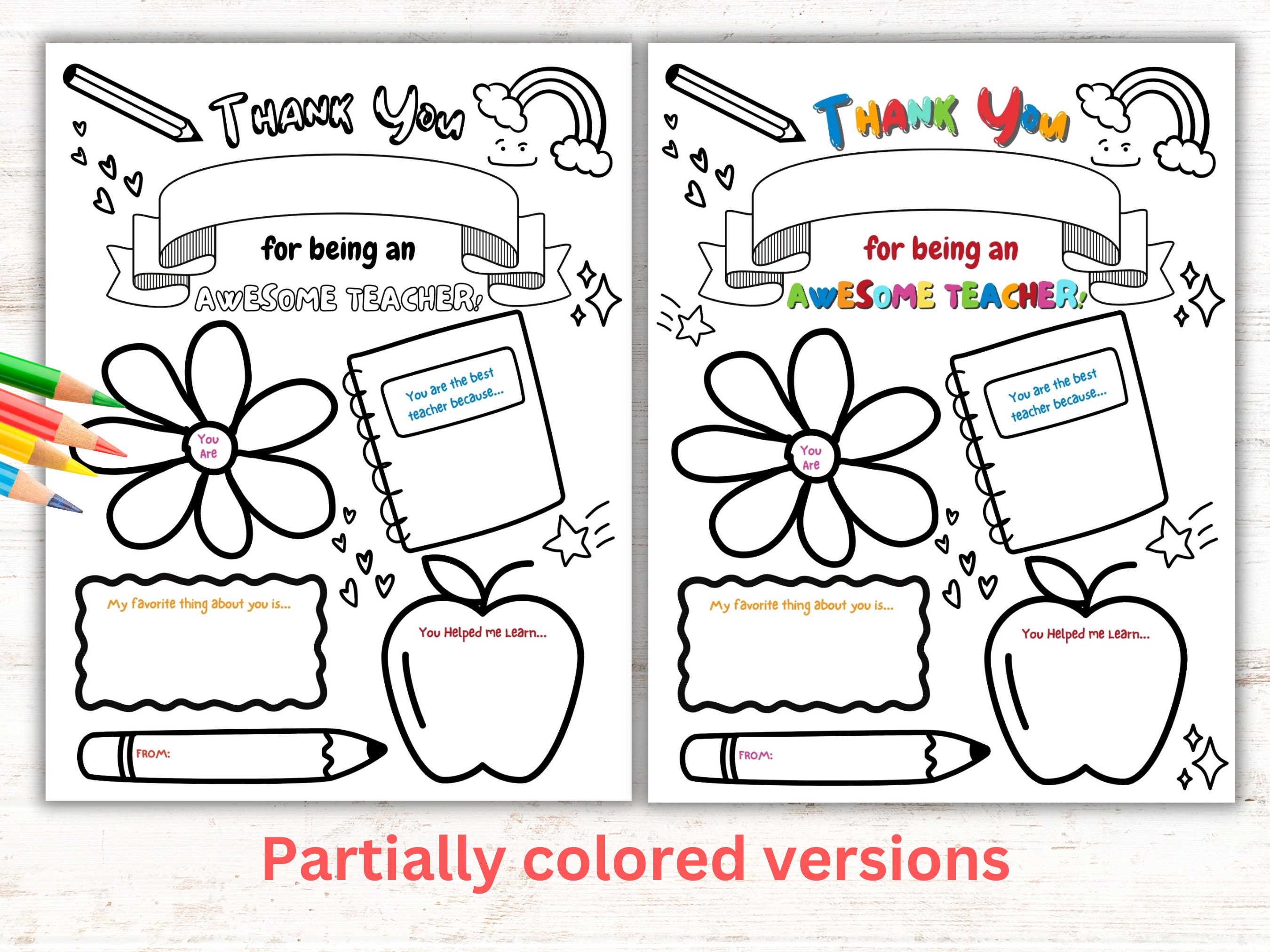 Teacher Appreciation Week Printable Teacher Appreciation Gift Thank You ...