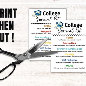College Survival Kit Gift Tags Printable College Survival Kit ...