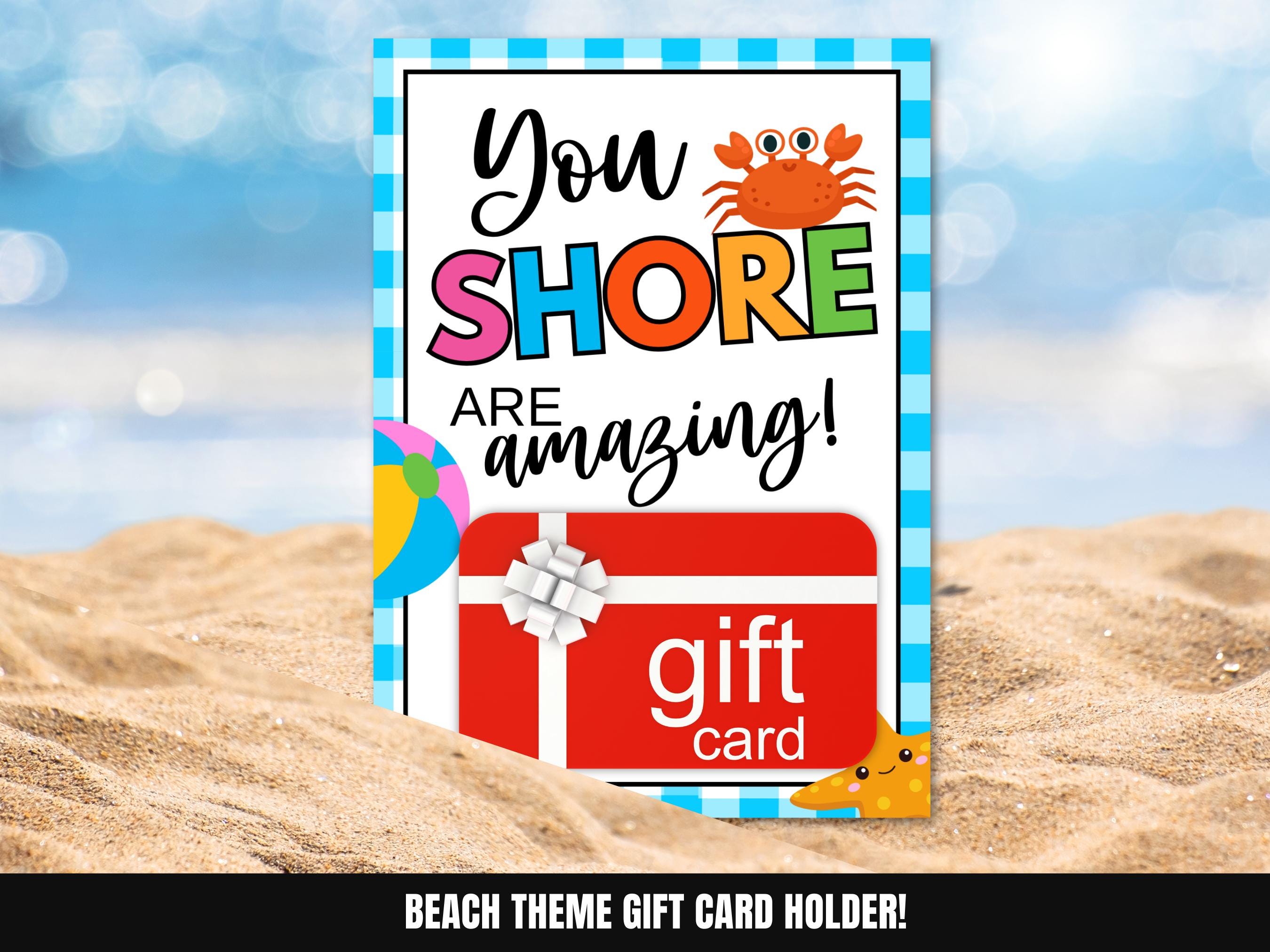 Summer Teacher Gift Card Holder Beach Themed Teacher Appreciation Gift ...