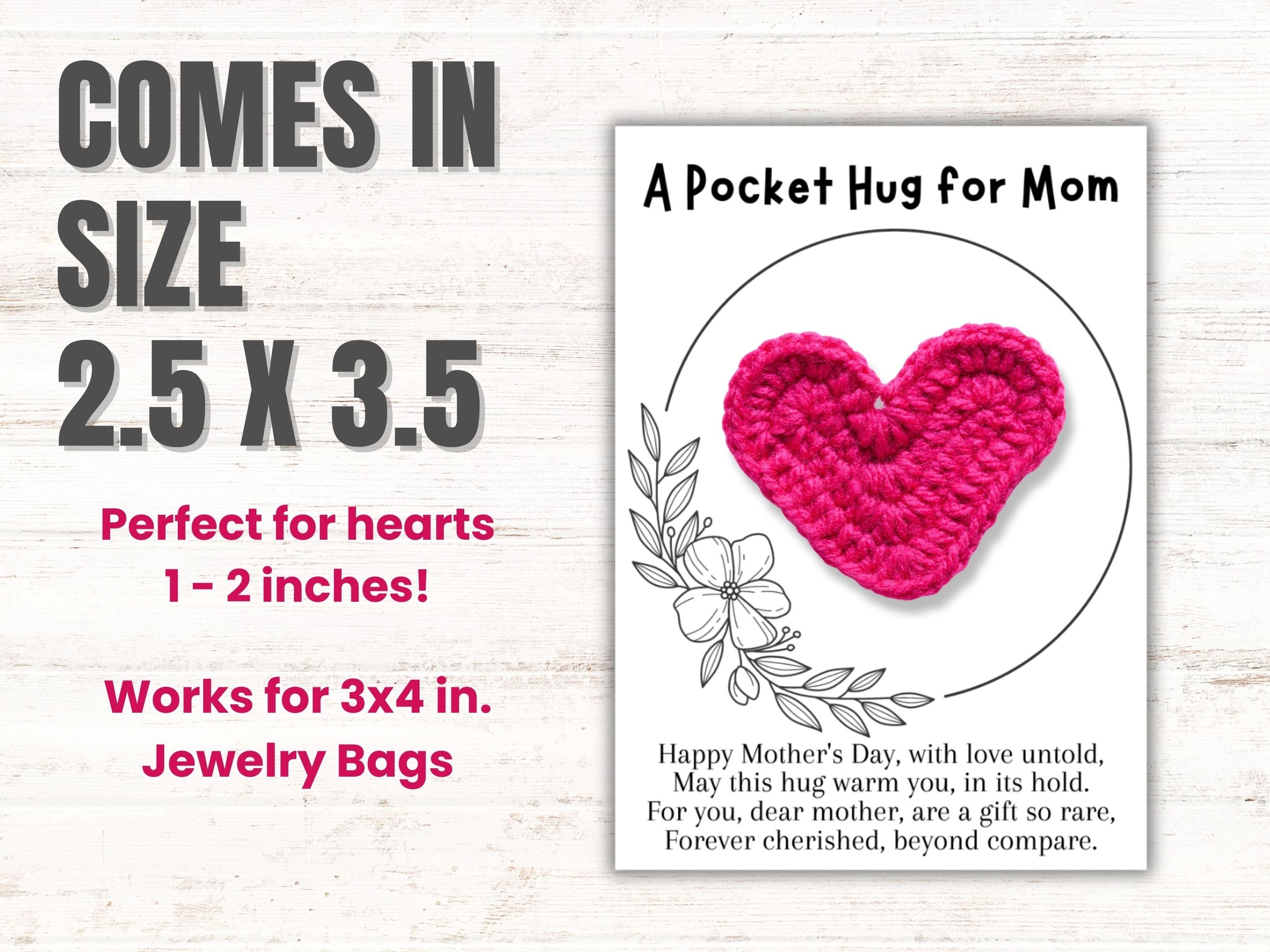 Printable Pocket Hug Card for Mother's Day Pocket Hugs Card Template ...