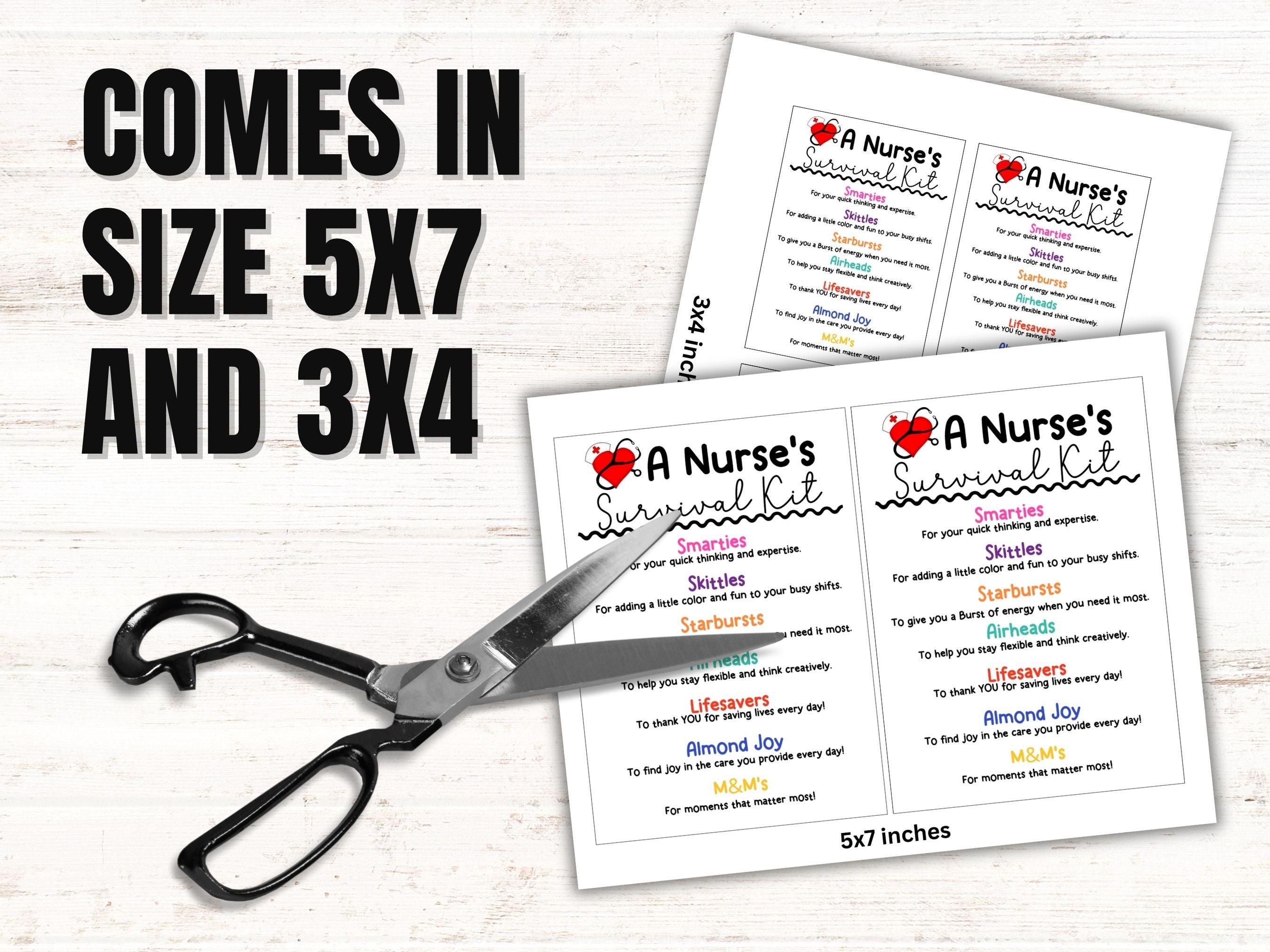 Nurse Survival Kit Gift Tags Printable Nurse Appreciation Gift Tags ...
