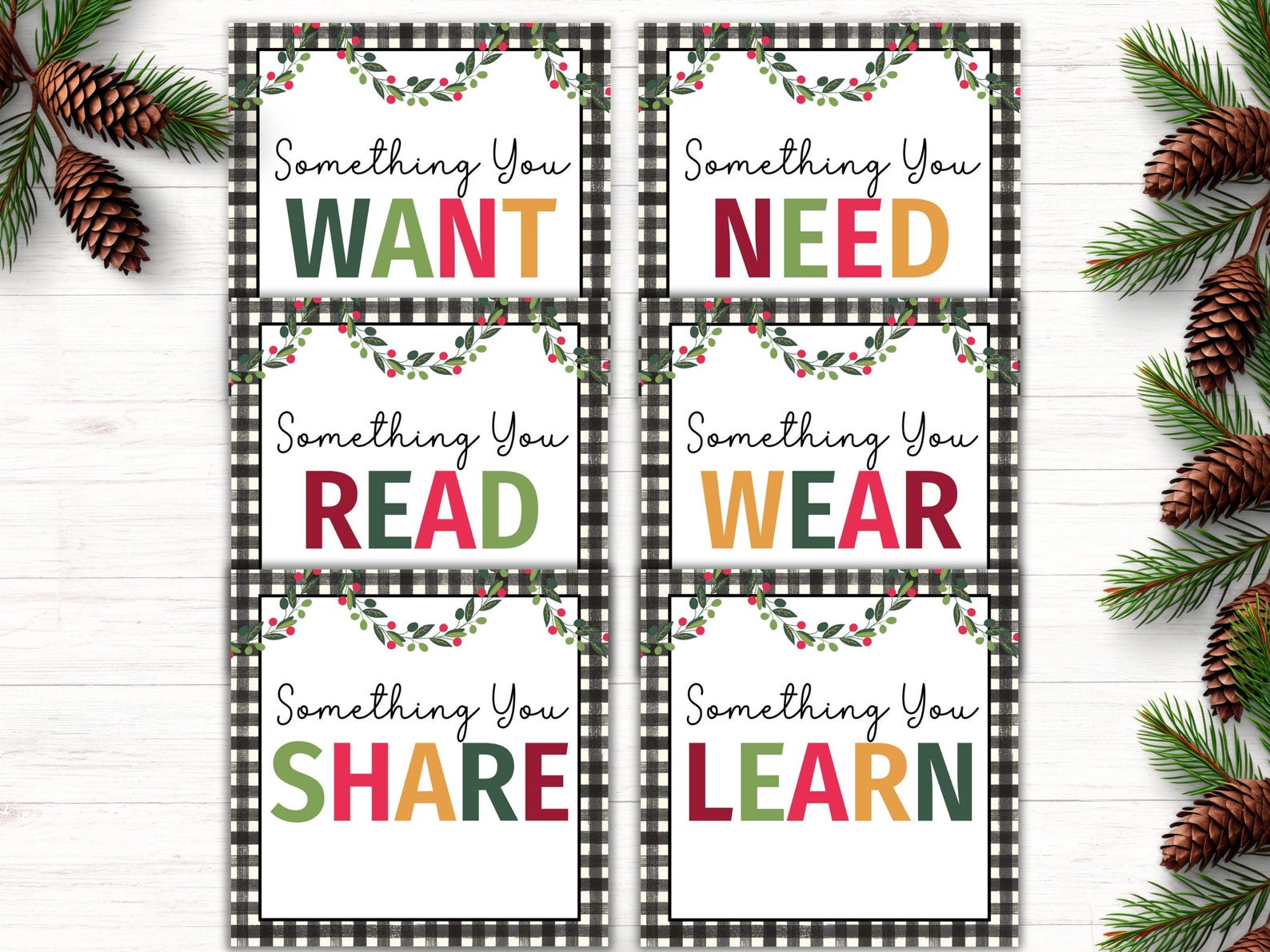 Something You Want Something You Need Gift Tags Printable - Something ...