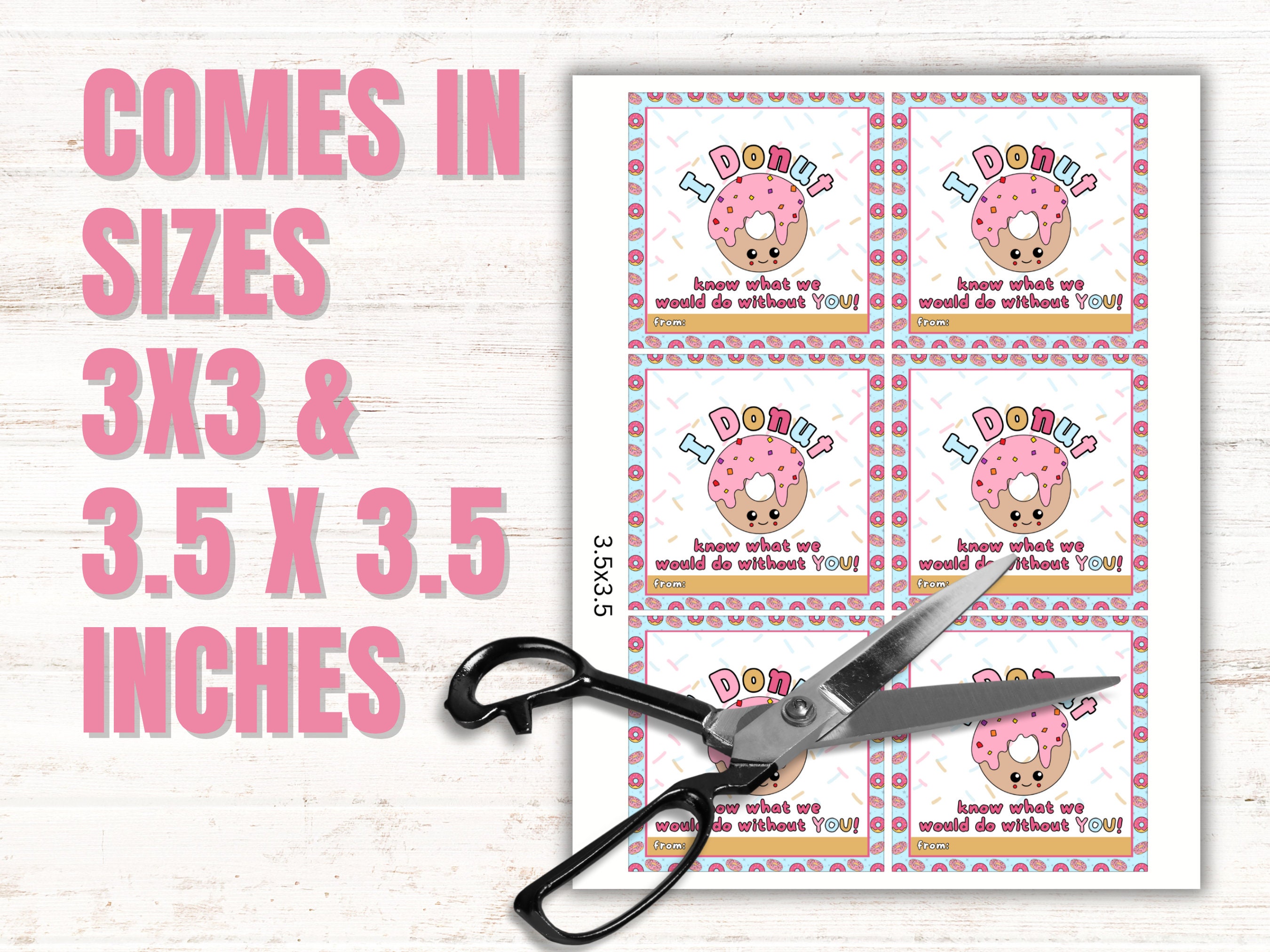 Donut Appreciation Gift Tag Staff Appreciation Donuts Gift Tag Teacher ...