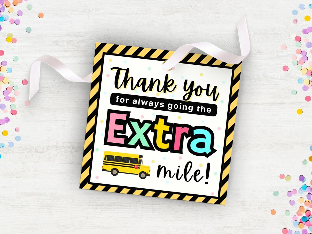 Bus Driver Appreciation Tags Extra Bus Driver Appreciation Tag Gift ...