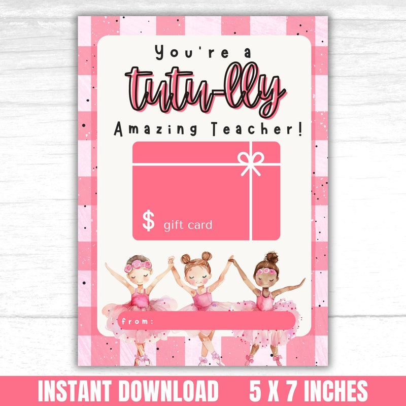 Dance Teacher Card - Etsy