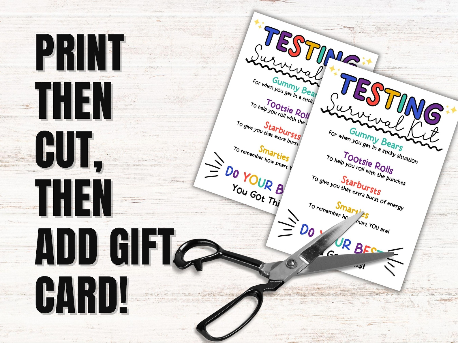 Testing Survival Kit Tags Student Encouragement Testing Classroom Treat ...