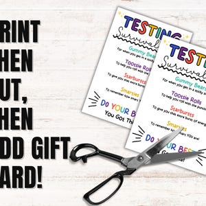 Testing Survival Kit Tags Student Encouragement Testing Classroom Treat ...