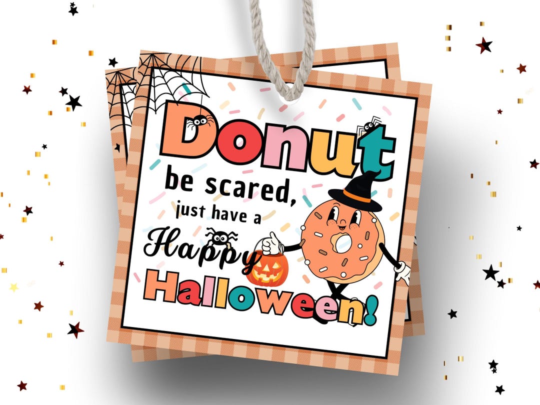 Halloween Donut Tag Halloween Appreciation Donut Tag Teacher ...