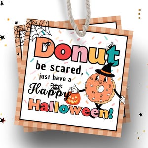 Halloween Donut Tag Halloween Appreciation Donut Tag Teacher ...